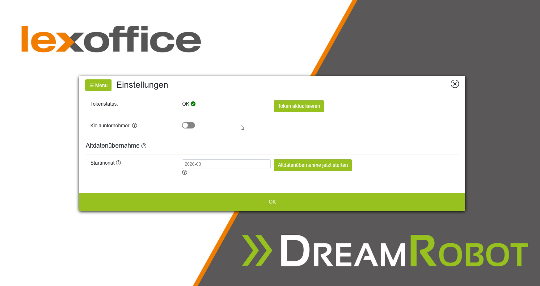 lexoffice-App - Dreamrobot